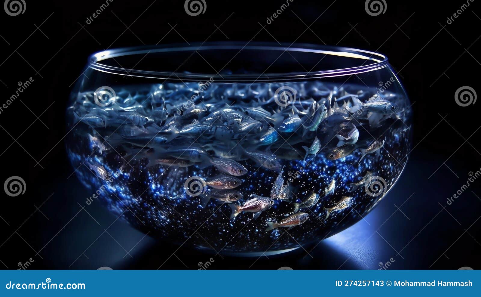 Galactic Fish Bowl, Made with Generative AI Stock Illustration ...