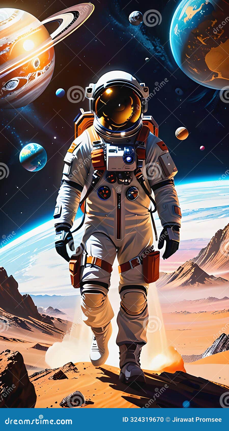 "Galactic Frontier: Astronauts Unveil Advanced Suits For Interstellar Adventures Stock ...