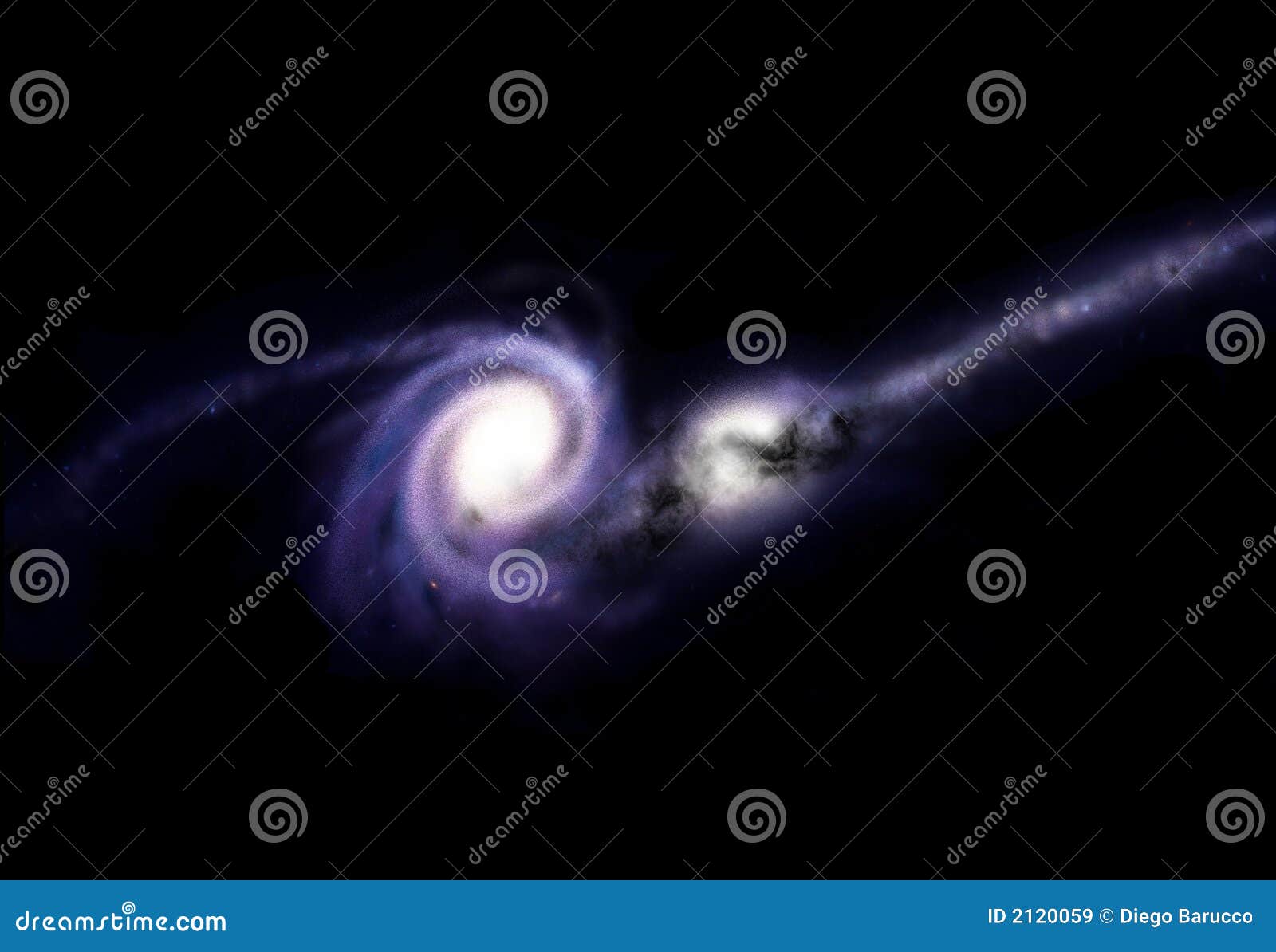 Elliptical Galaxies Collision Stock Photo | CartoonDealer.com #2503404