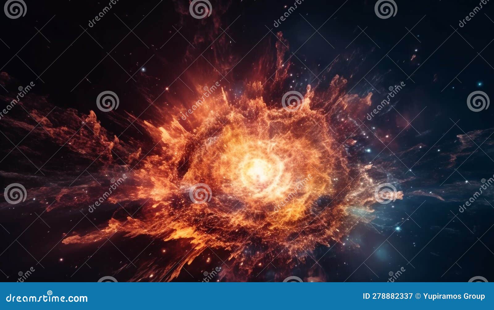 Galactic Inferno a Fiery Creation of Physics and Astronomy Generated by ...