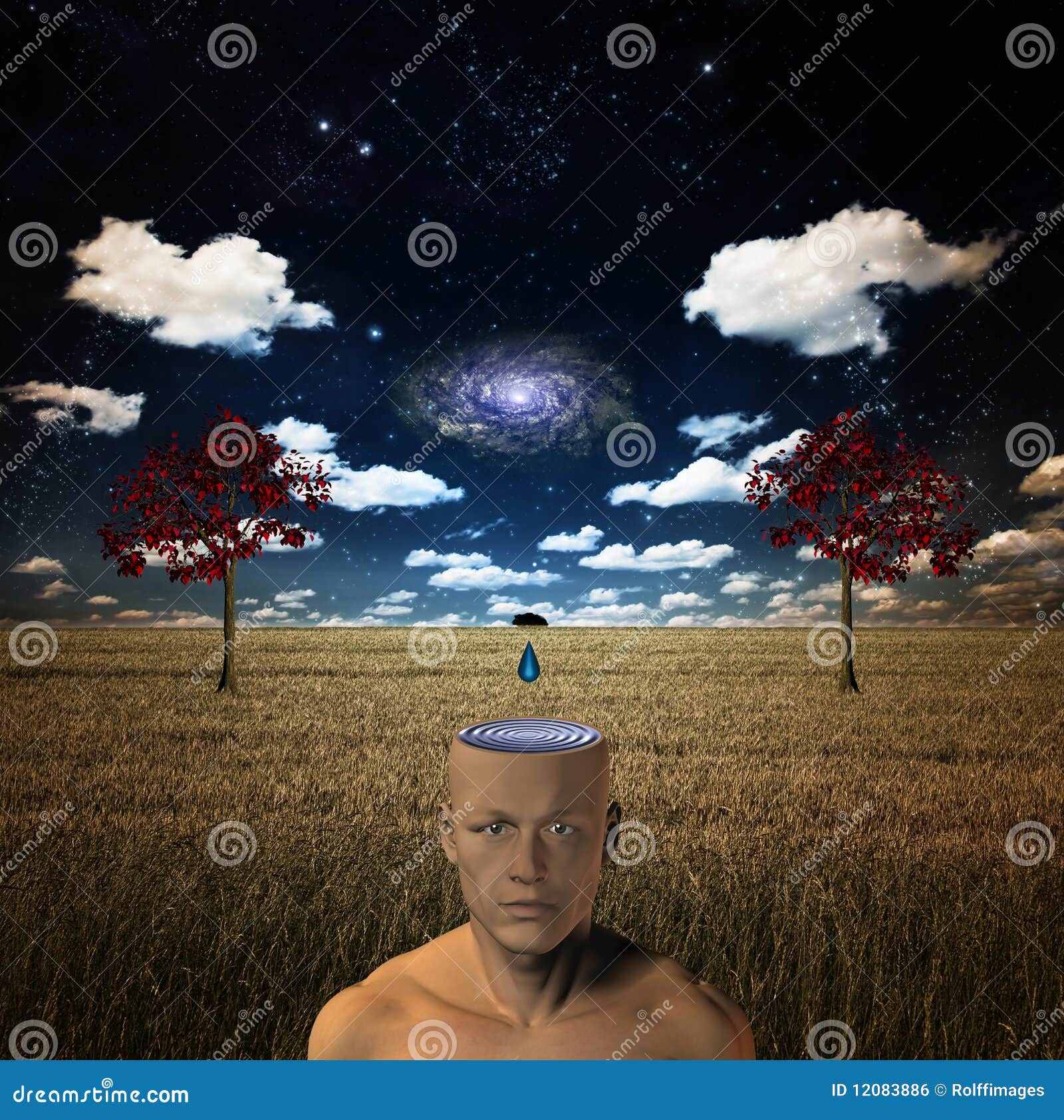 Galactic Mind stock illustration. Illustration of bizarre - 12083886