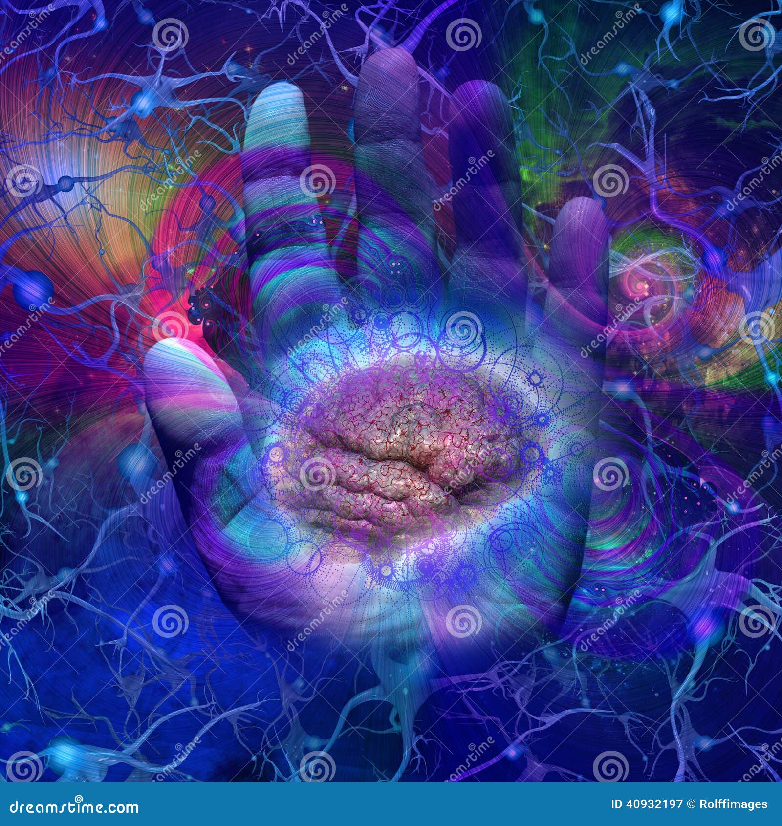 Galactic Mind stock illustration. Illustration of metaphor - 40932197