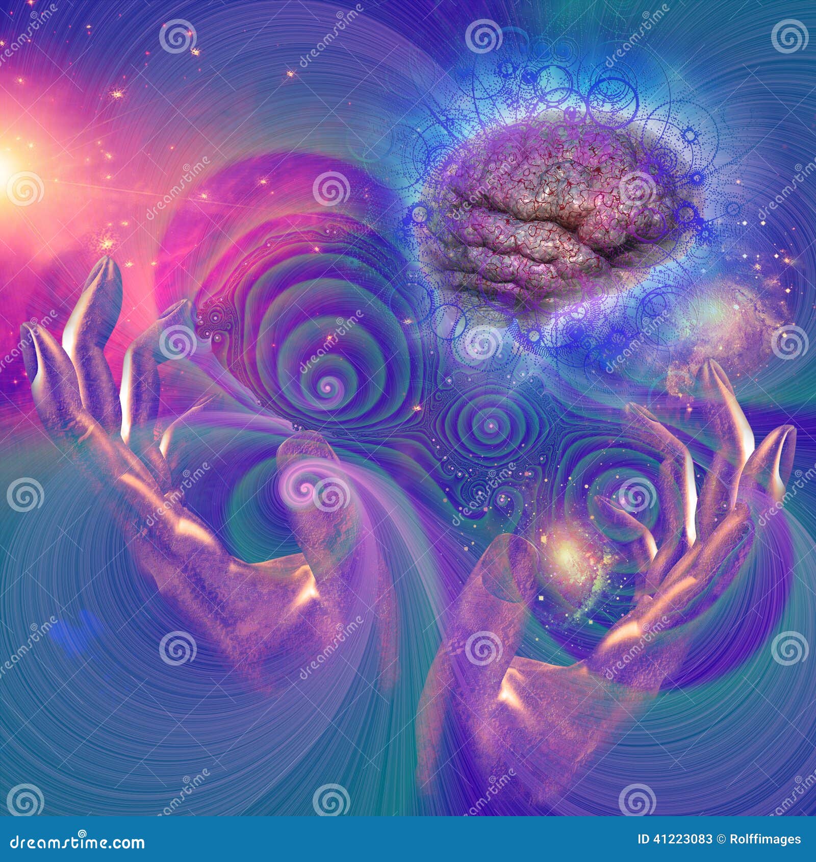 Galactic Mind stock illustration. Illustration of glow - 41223083