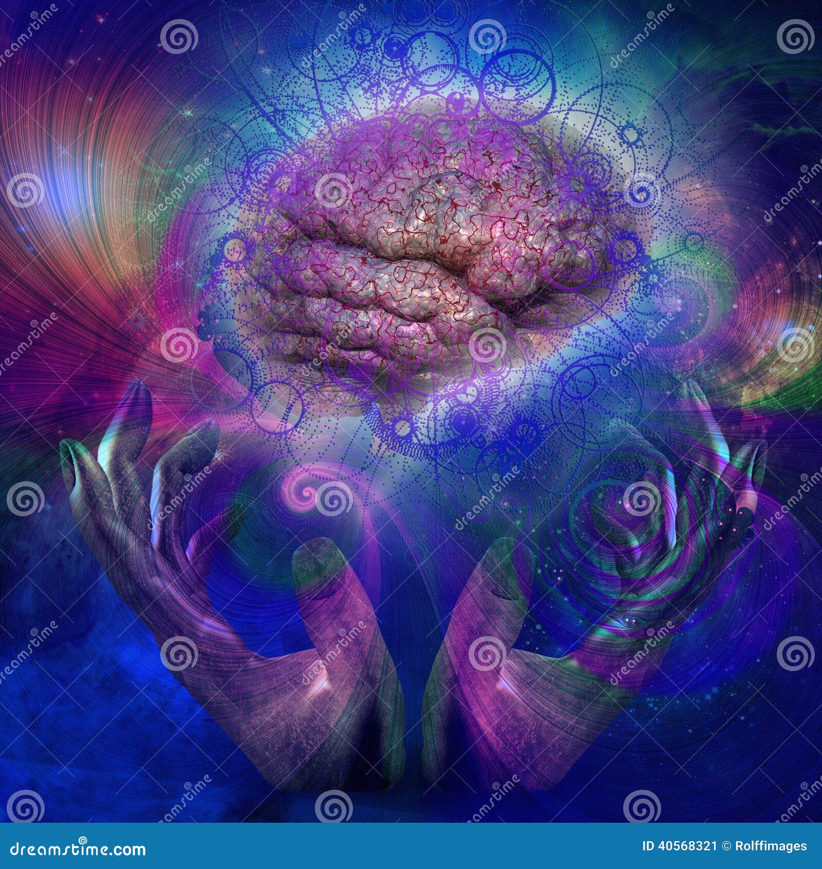Galactic Mind stock illustration. Illustration of body - 40568321