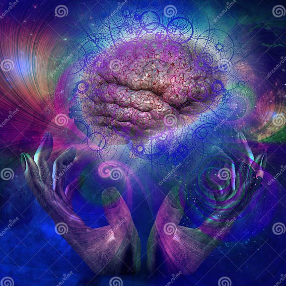 Galactic Mind stock illustration. Illustration of body - 40568321
