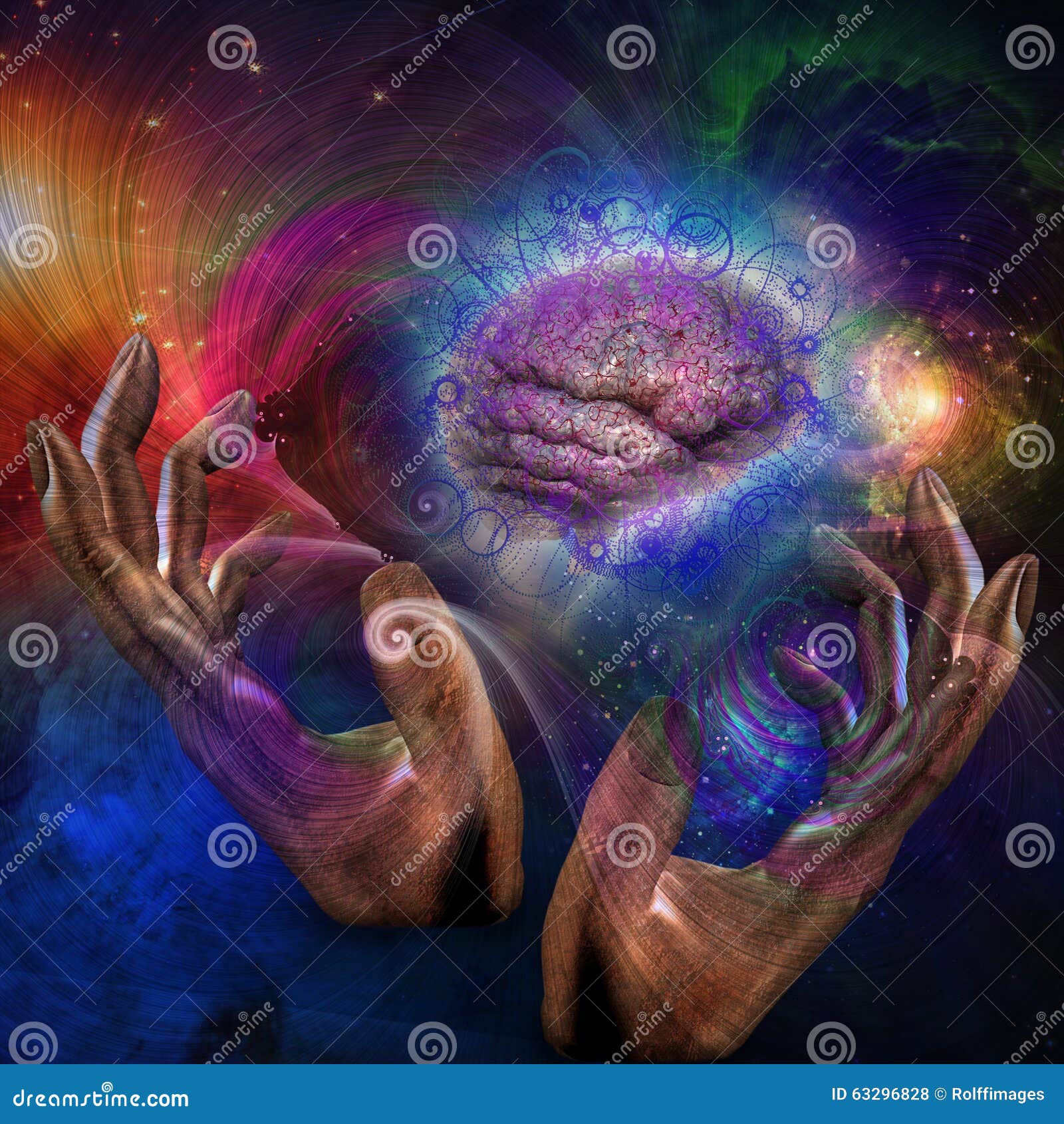 Galactic Mind stock illustration. Illustration of galactic - 63296828