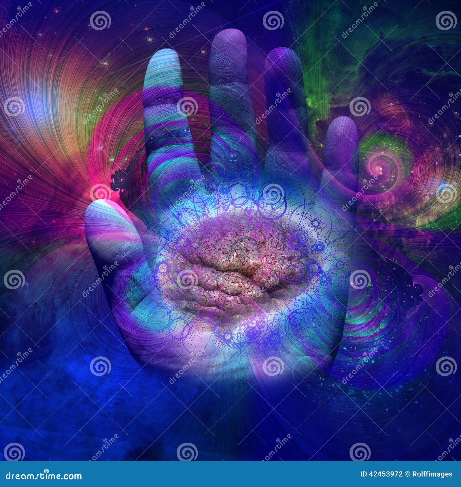 Galactic Mind stock illustration. Illustration of create - 42453972