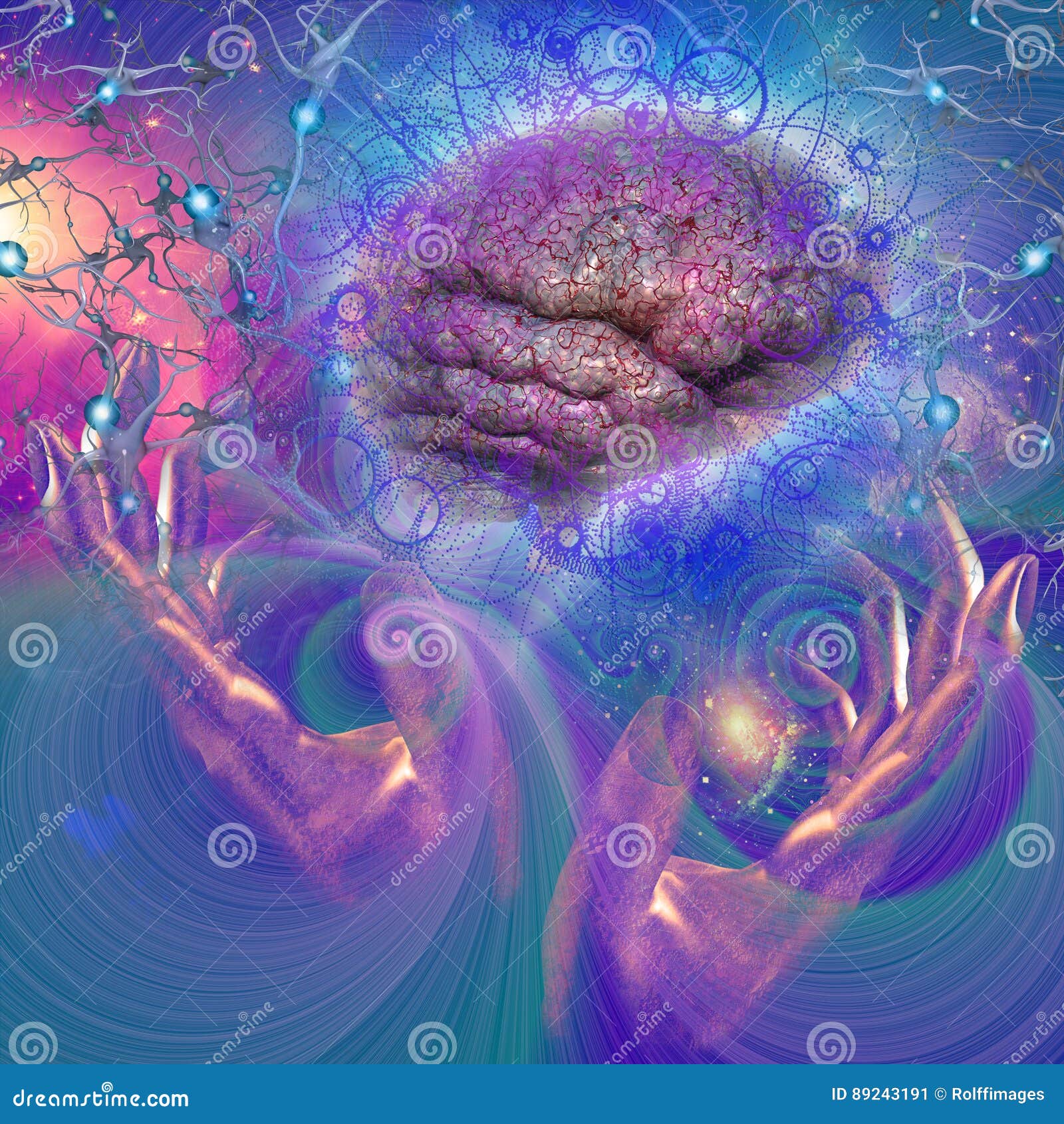 Galactic Mind stock illustration. Illustration of astronomy - 89243191