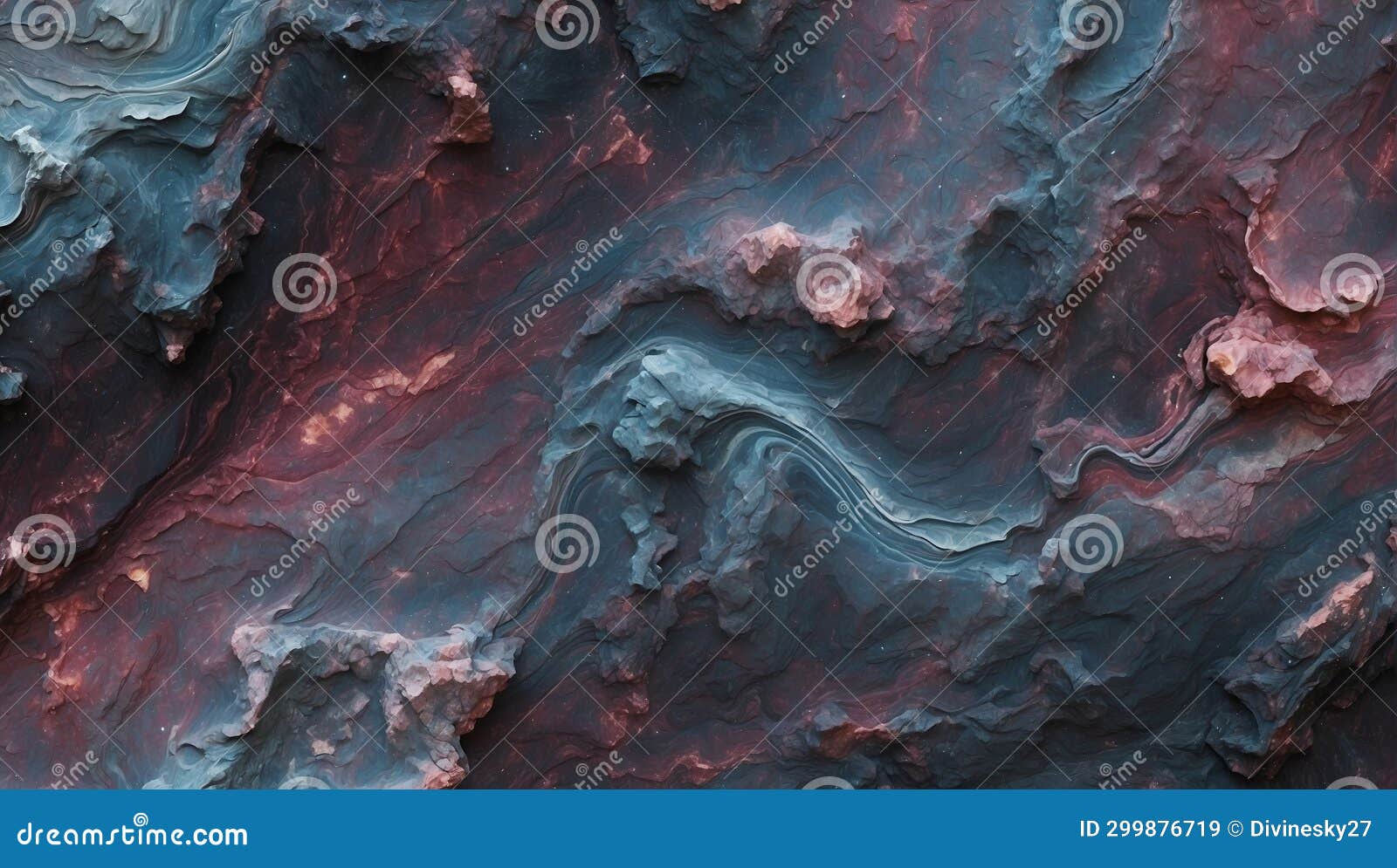 Galactic Nebula Flow: Cosmic Harmony on Slate Background. AI Generate Stock Illustration ...