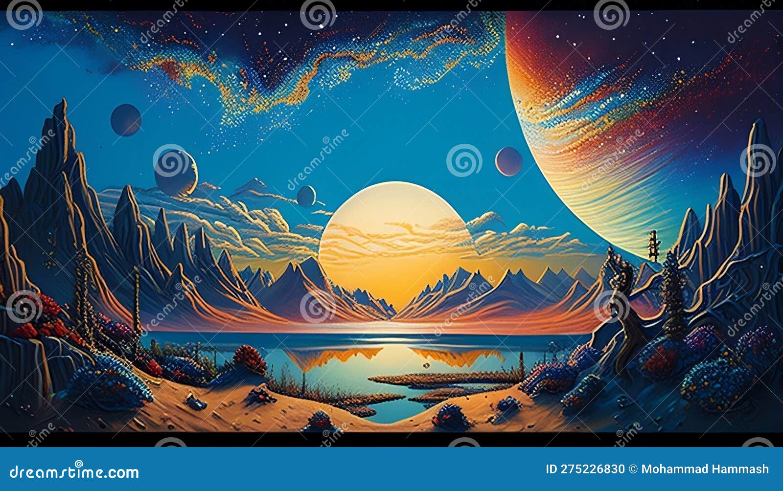 Galactic Oasis: a Mesmerizing AI Artwork, Made with Generative AI Stock ... Galactic Oasis: a Mesmerizing AI Artwork, Made with Generative AI Stock ...