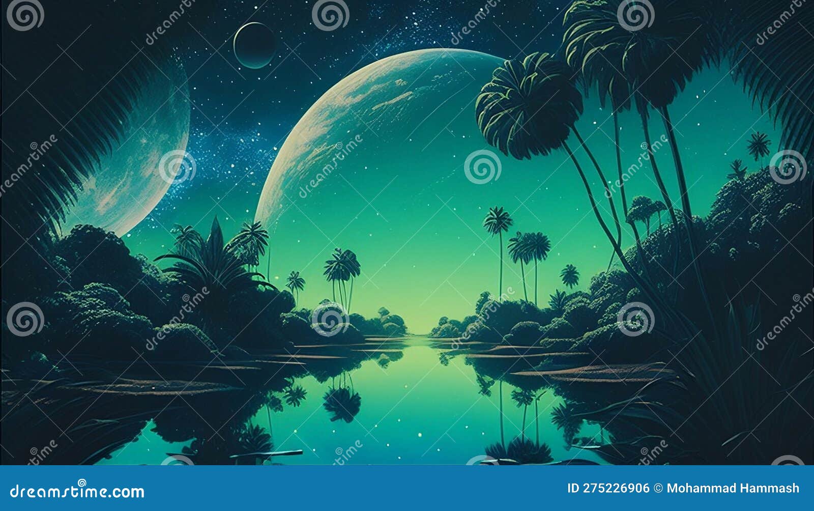 Galactic Oasis - a Serene and Tranquil Paradise, Made with Generative ...