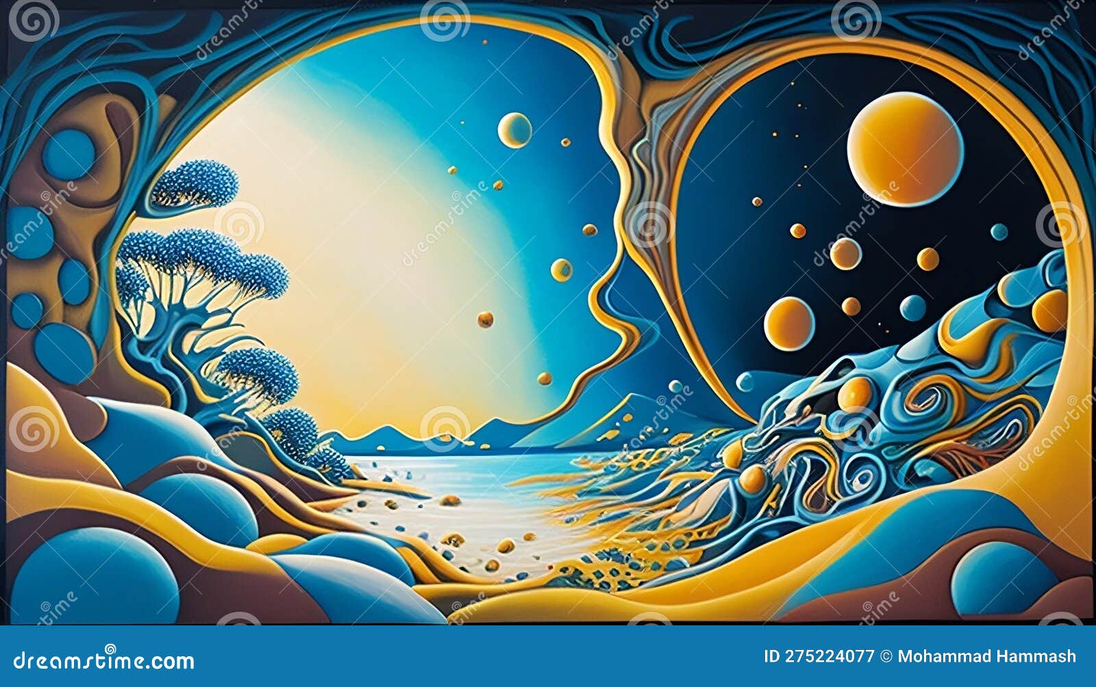 Galactic Oasis - a Surreal Universe of Vibrant Colors and Intricate ...