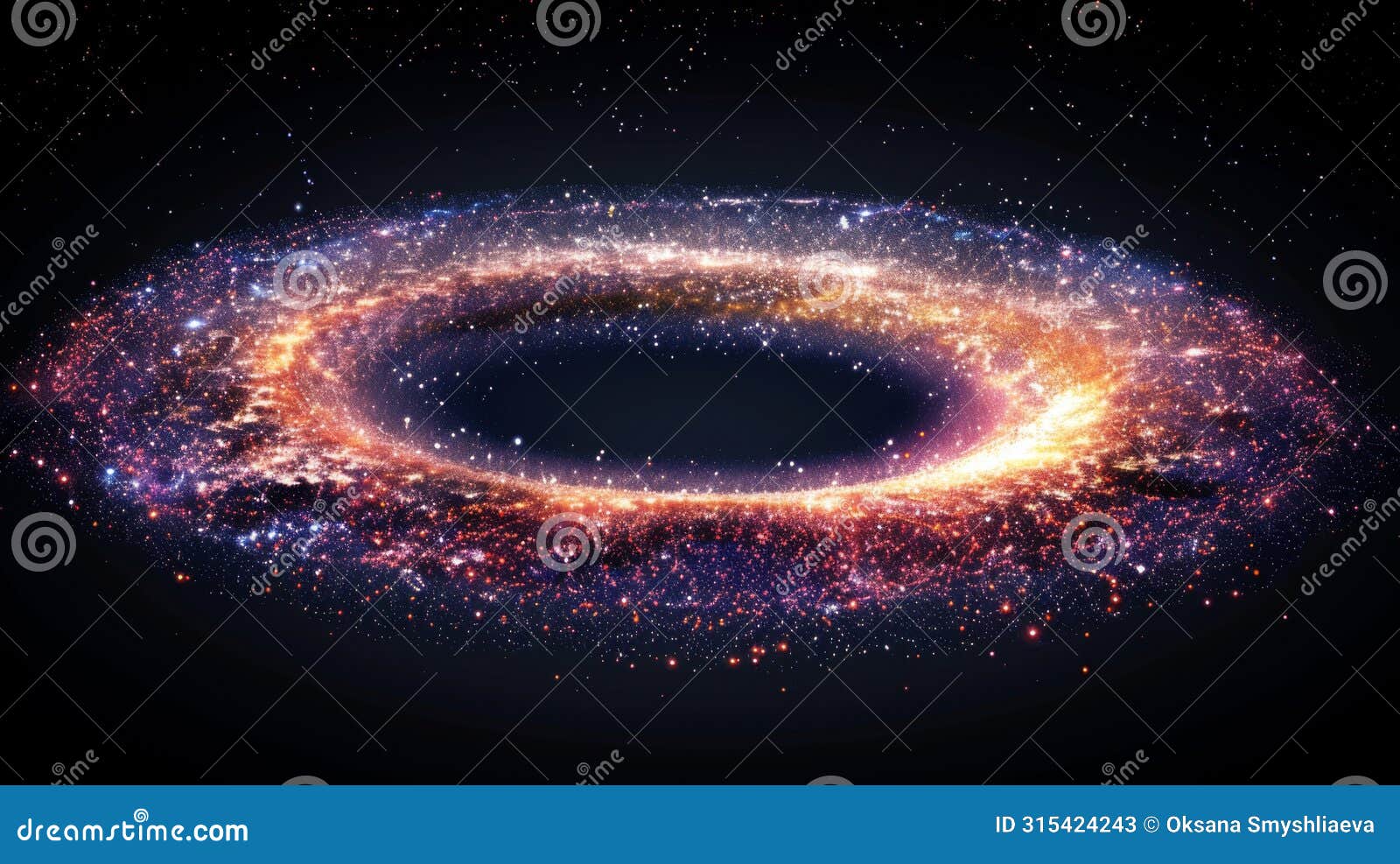 Galactic Ring of Fire, a Celestial Event with Vibrant Star Clusters ...