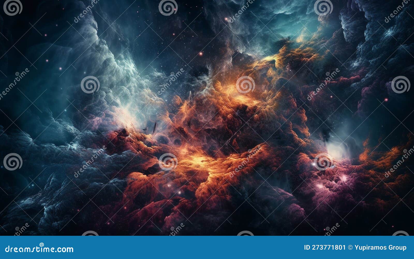 The Galactic Sky, Glowing with Abstract Designs Generated by AI Stock ...