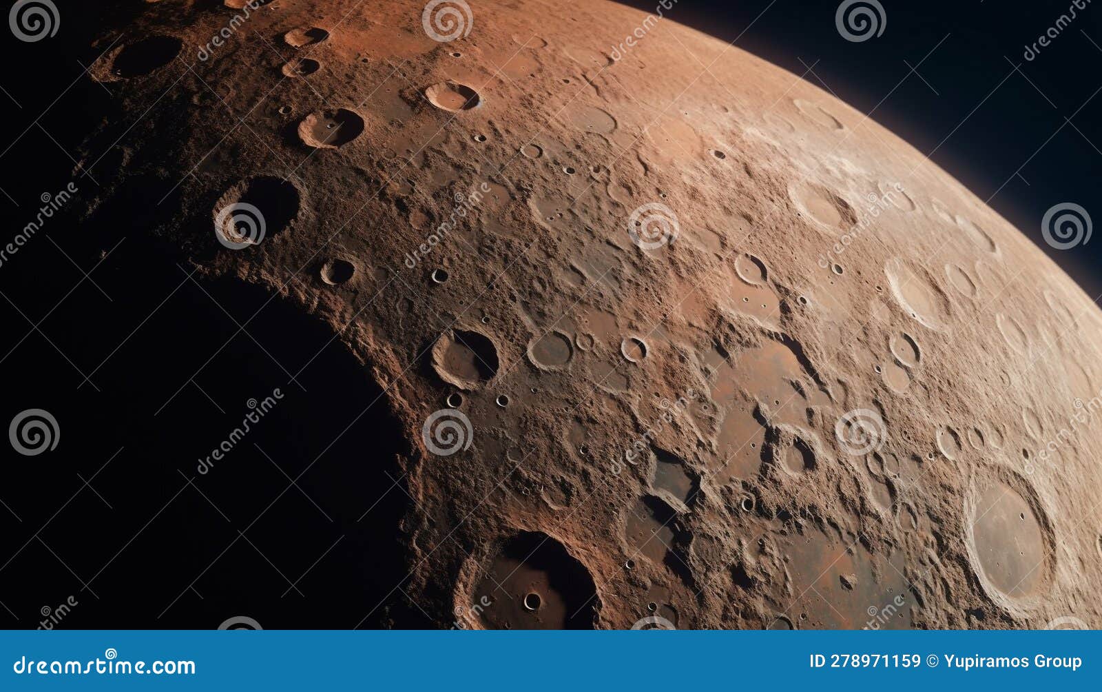 Galactic Sphere Orbits Planet in Abstract Space, Illuminated by ...