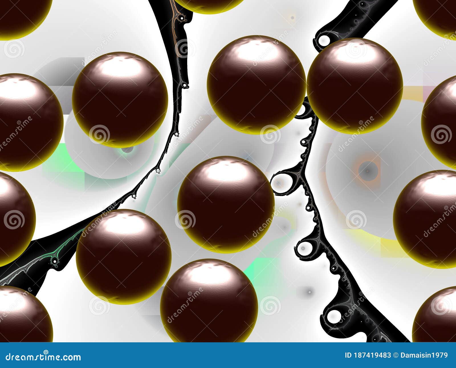 Galactic Spheres and Fractal Abstract Texture and Design Stock ...