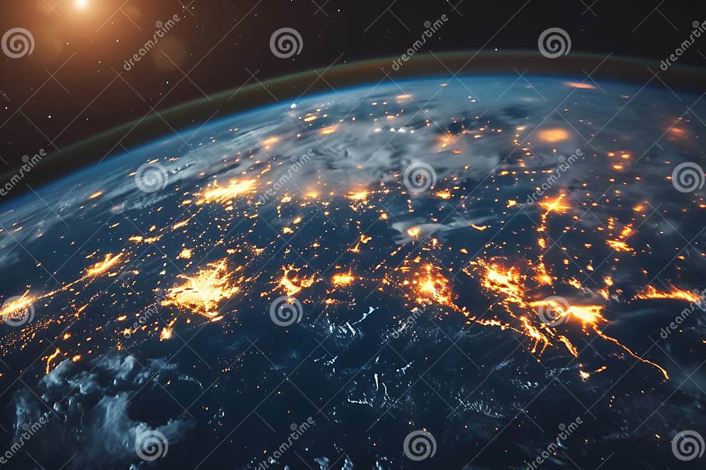 Galactic System with Sun Shining. Stock Image - Image of sunlight, blue ...