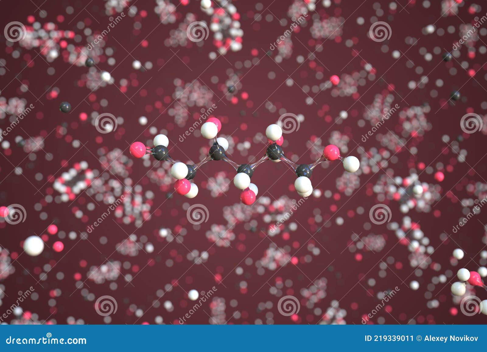 Galactose Molecule, Scientific Molecular Model, 3d Rendering Stock ...