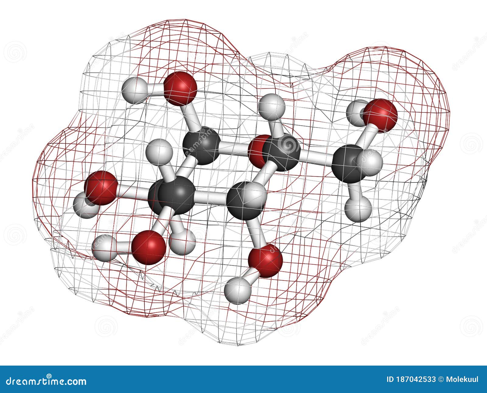 Galactose Sugar Molecule. Present in Milk and Dairy Products Stock ...