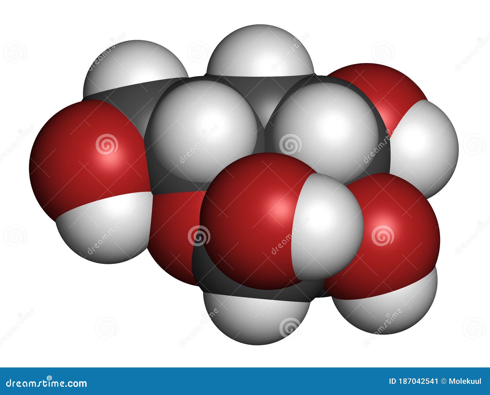 Galactose Sugar Molecule. Present In Milk And Dairy Products. Skeletal ...
