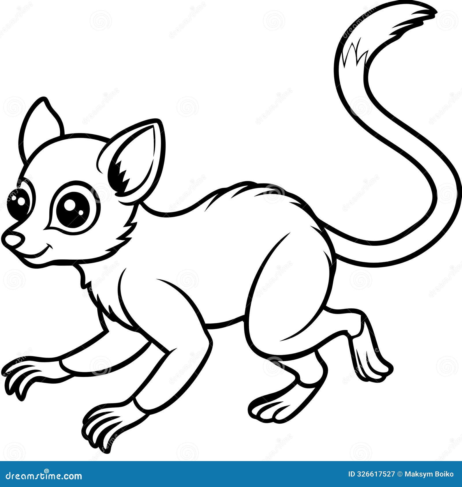 Galago Monkey Runs Icon Vector Stock Vector - Illustration of primate ...