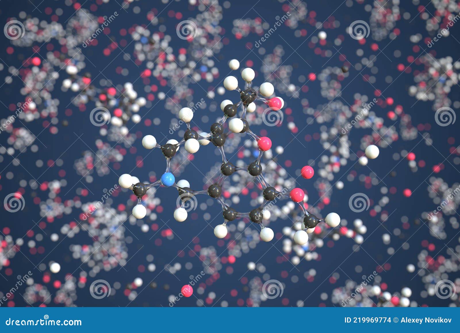 Galantamine Molecular Structure, 3d Model Molecule, Razadyne ...