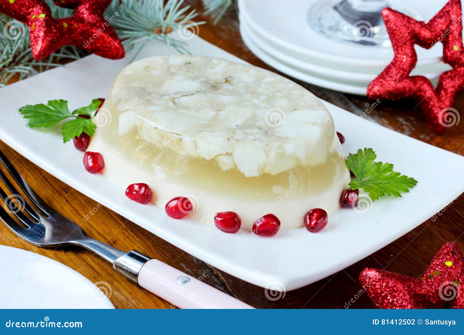 Galantine Aspic for Christmas Stock Photo - Image of background, lunch ...