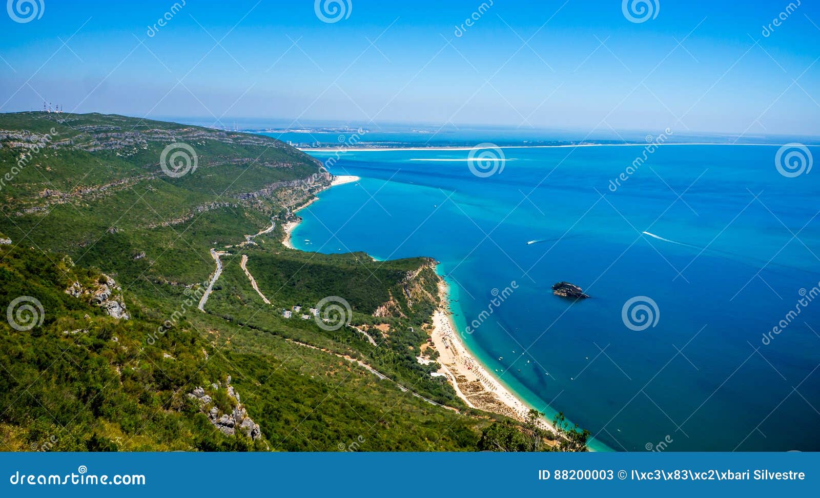 Galapagos Beach in Arrabida Stock Image - Image of beautiful, arrabida ...