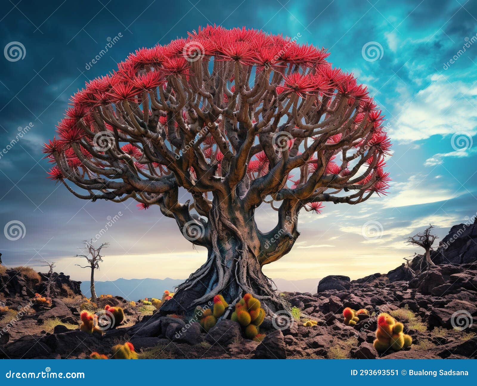 Cactus Tree Illustration, Cactus Plants In The Desert | CartoonDealer ...