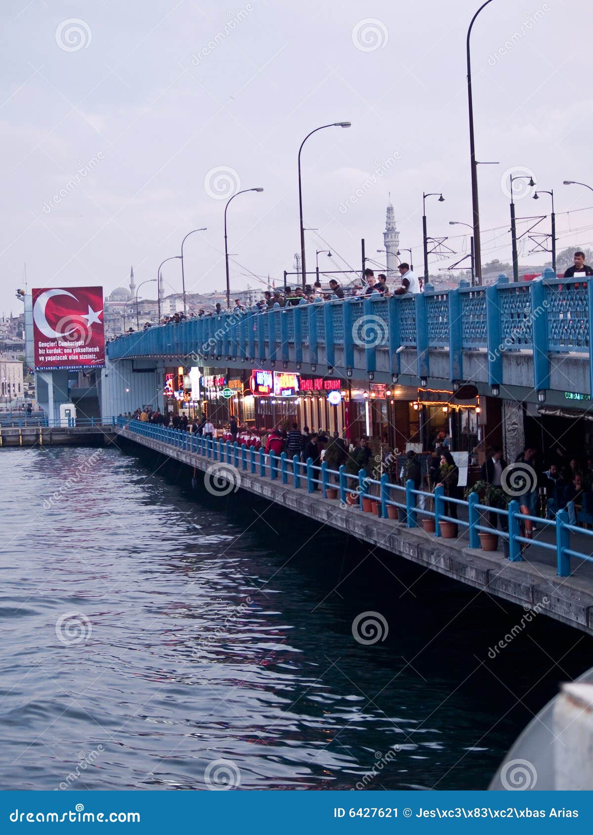 Galata Bridge stock image. Image of tourism, istanbul - 6427621
