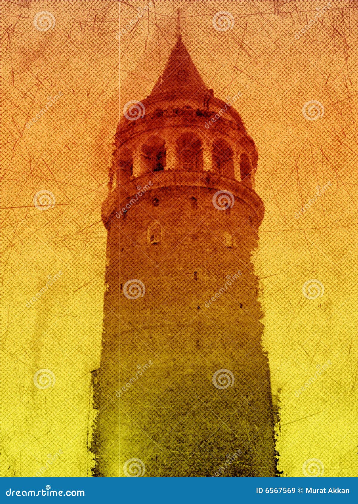 Galata Tower beyoglu stock illustration. Illustration of byzantium ...