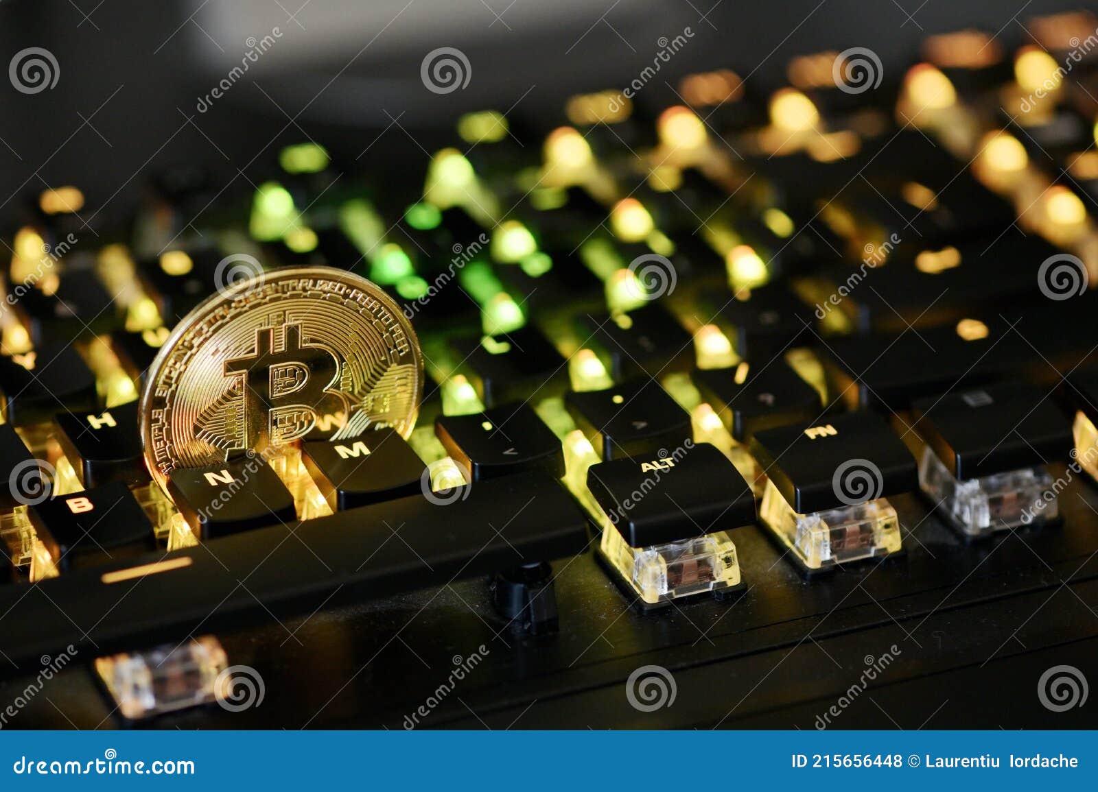 Galati, Romania - April 09, 2021 Shot of Bitcoin Virtual Currency on a ...