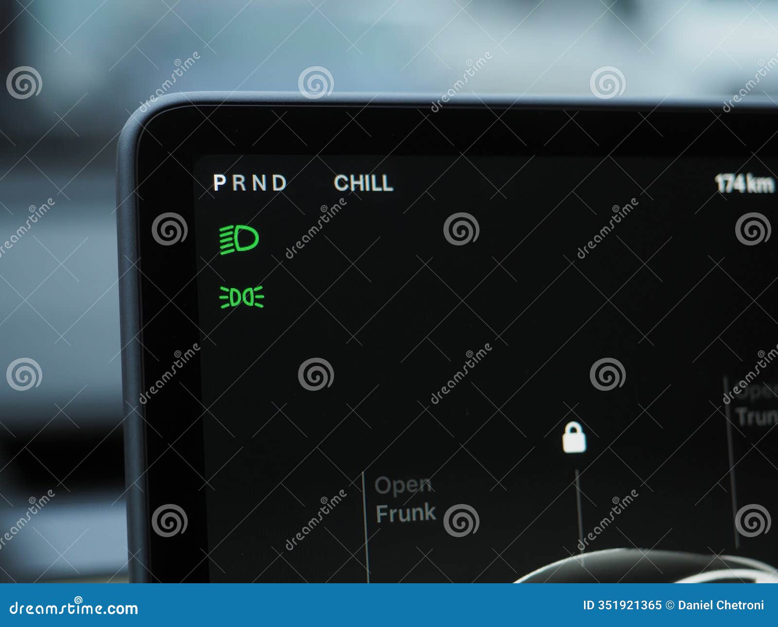 Galati, Romania - December 26, 2024: Tesla Model Y Display with Focus ...