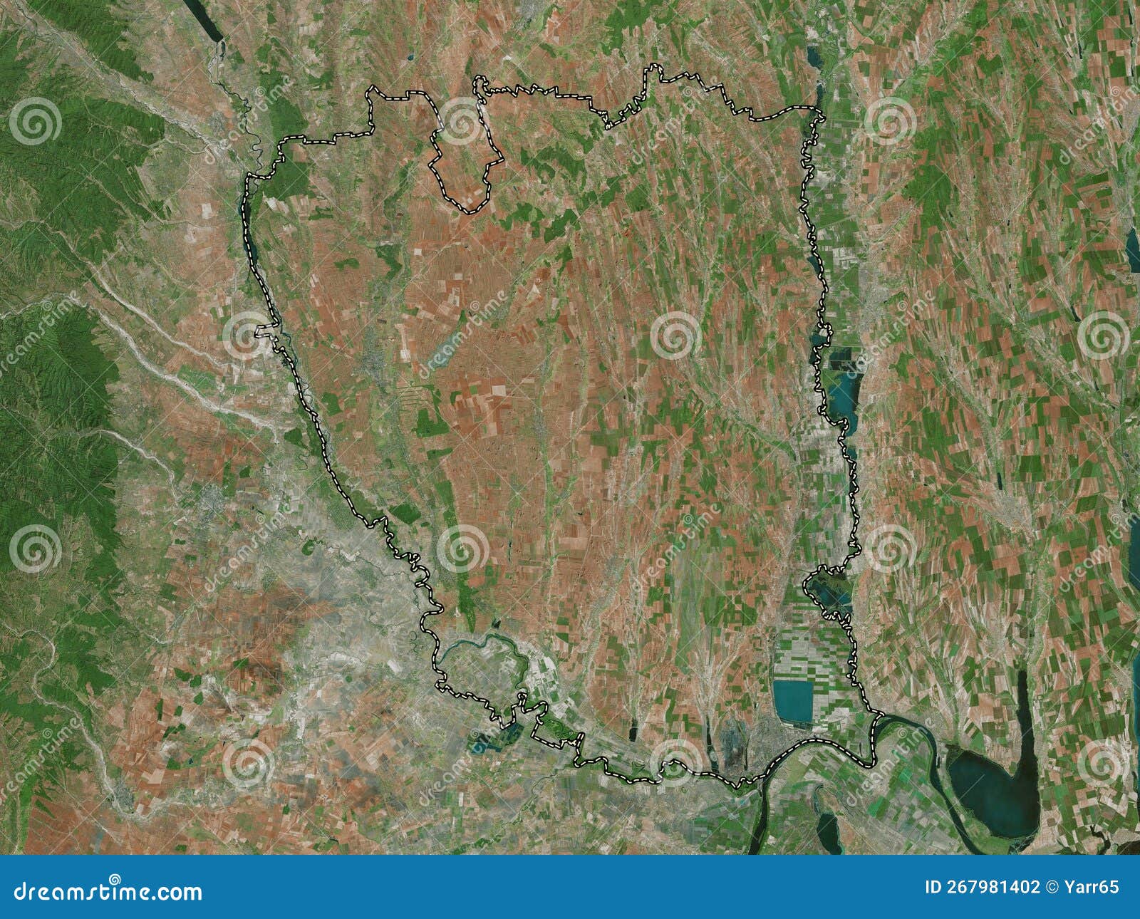 Galati, Romania. High-res Satellite. No Legend Stock Illustration ...