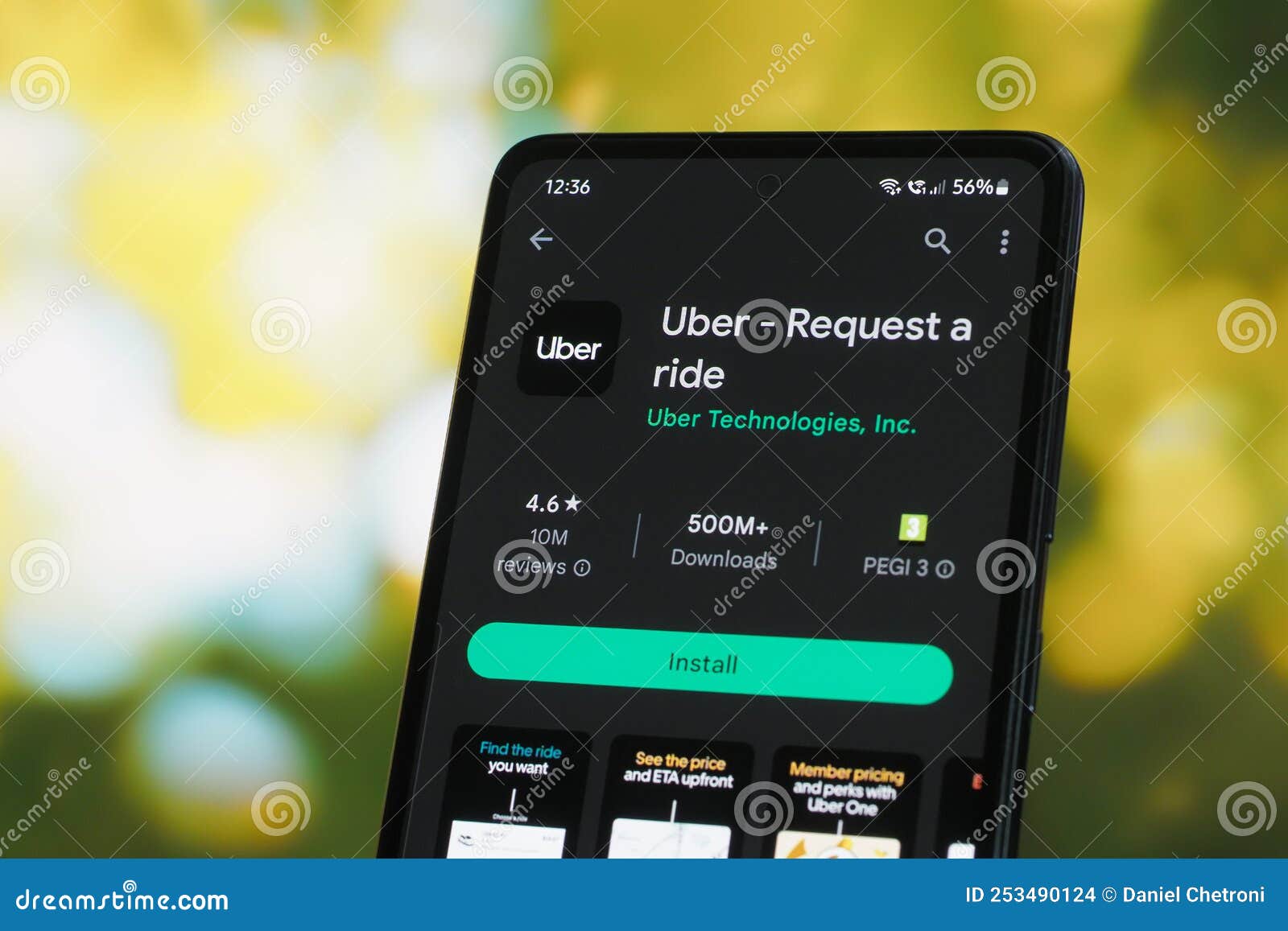 Galati, Romania - July 11, 2022: Uber Application Available on Google ...