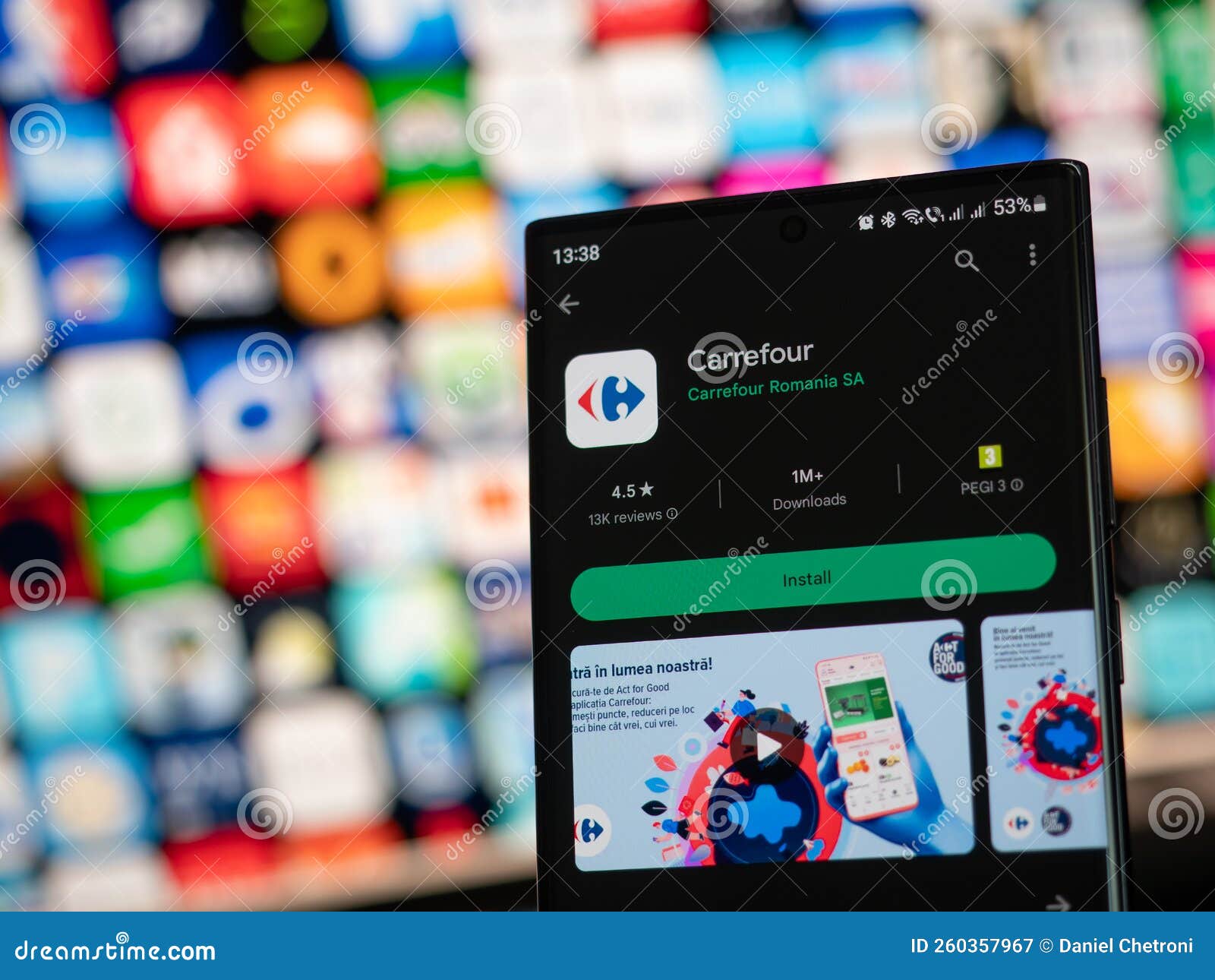 Galati, Romania - October 31, 2022: Carrefour Application Available on ...