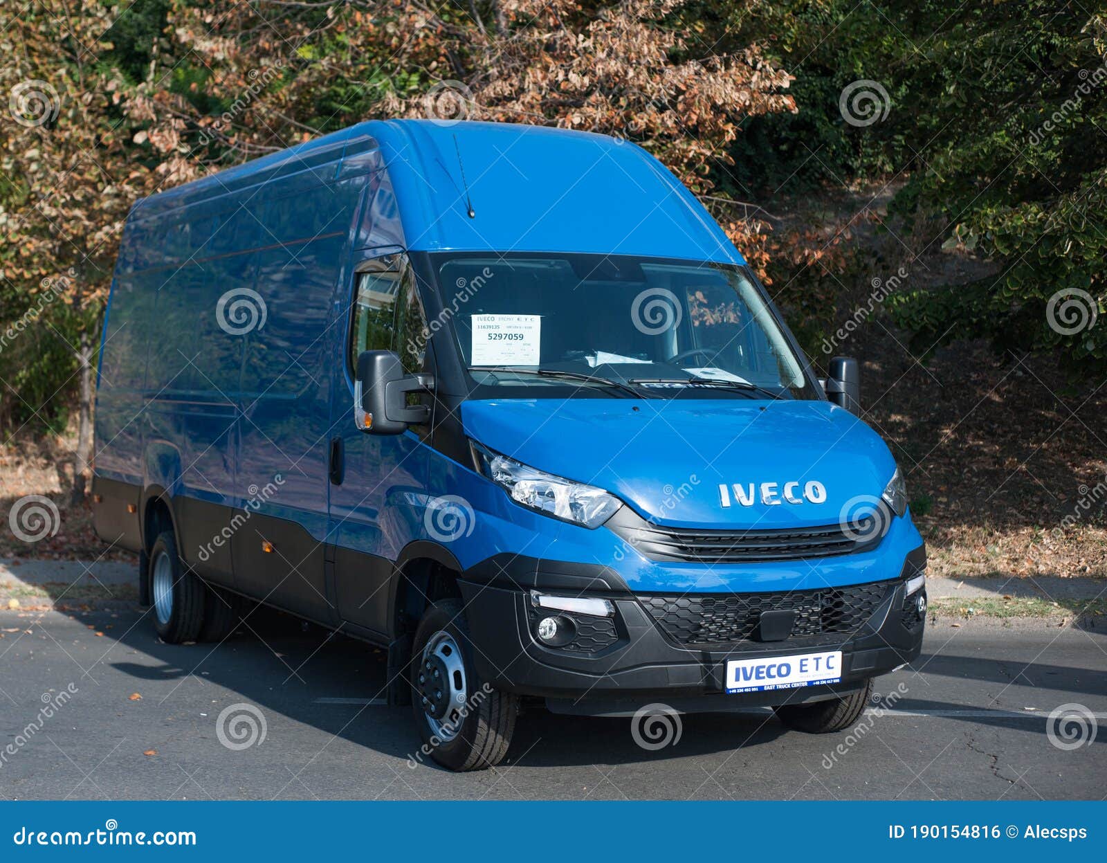 Galati, Romania - September 13, 2019: Blue Iveco daily Transport Van ...