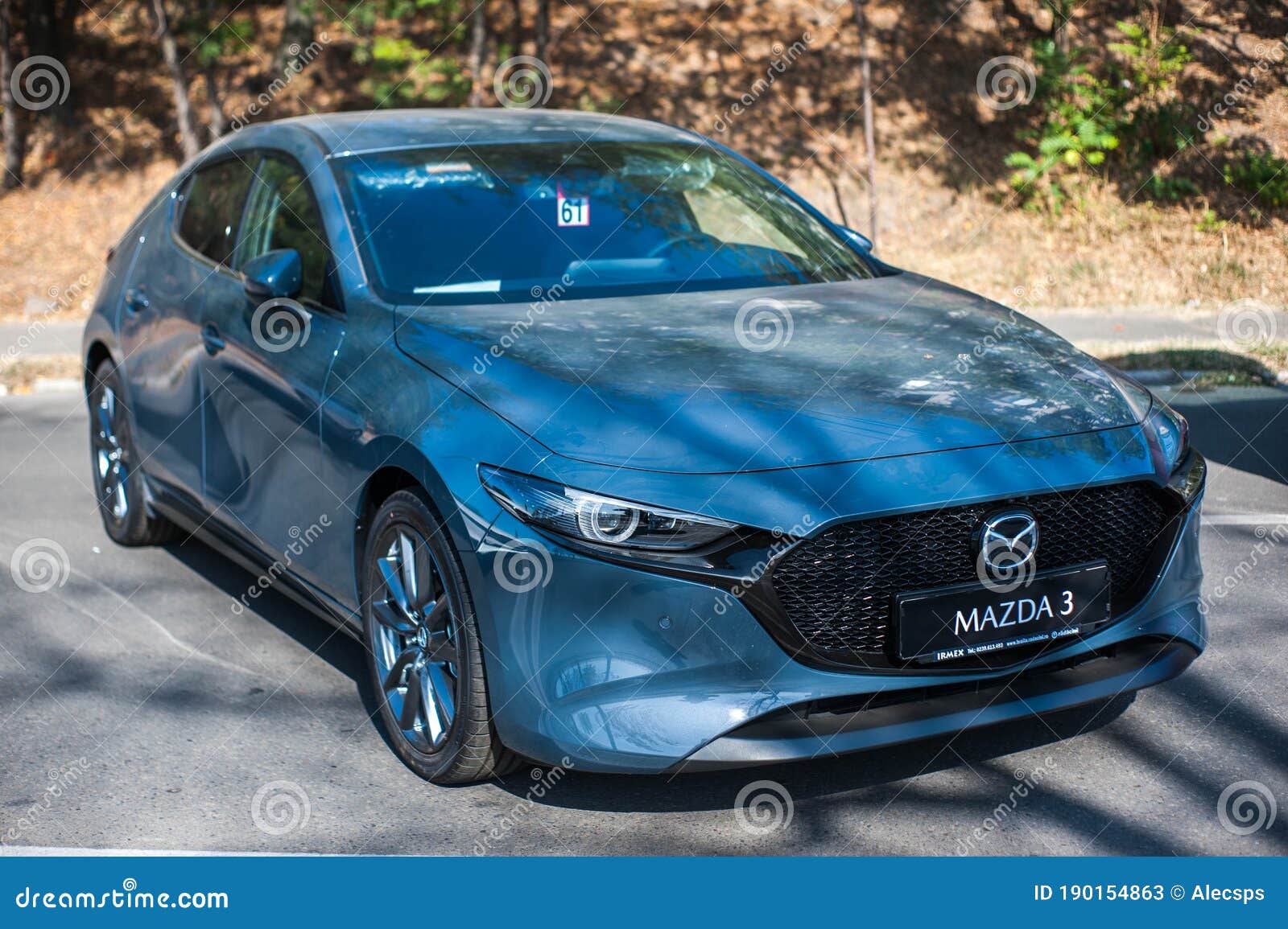 Galati, Romania - September 15, 2019: Blue Mazda 3 BP Facelift Front ...