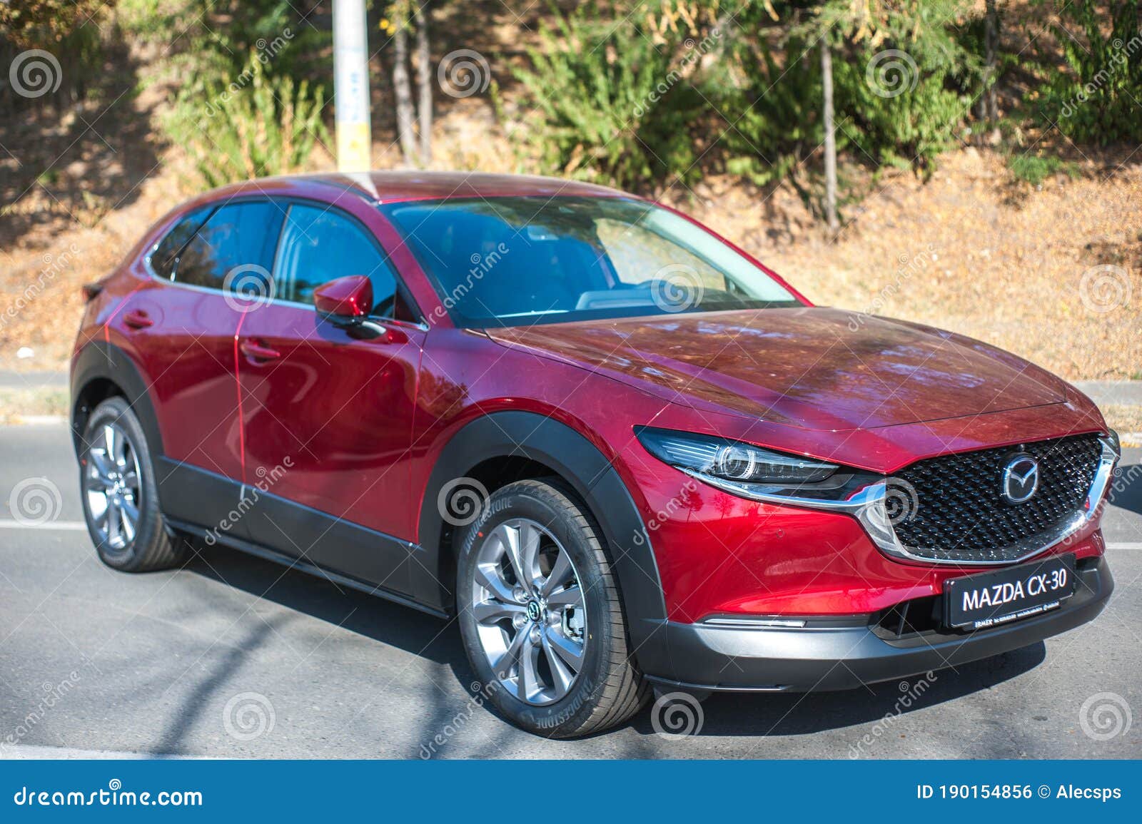 Galati, Romania - September 15, 2019: Red Mazda CX-30 Facelift Front ...
