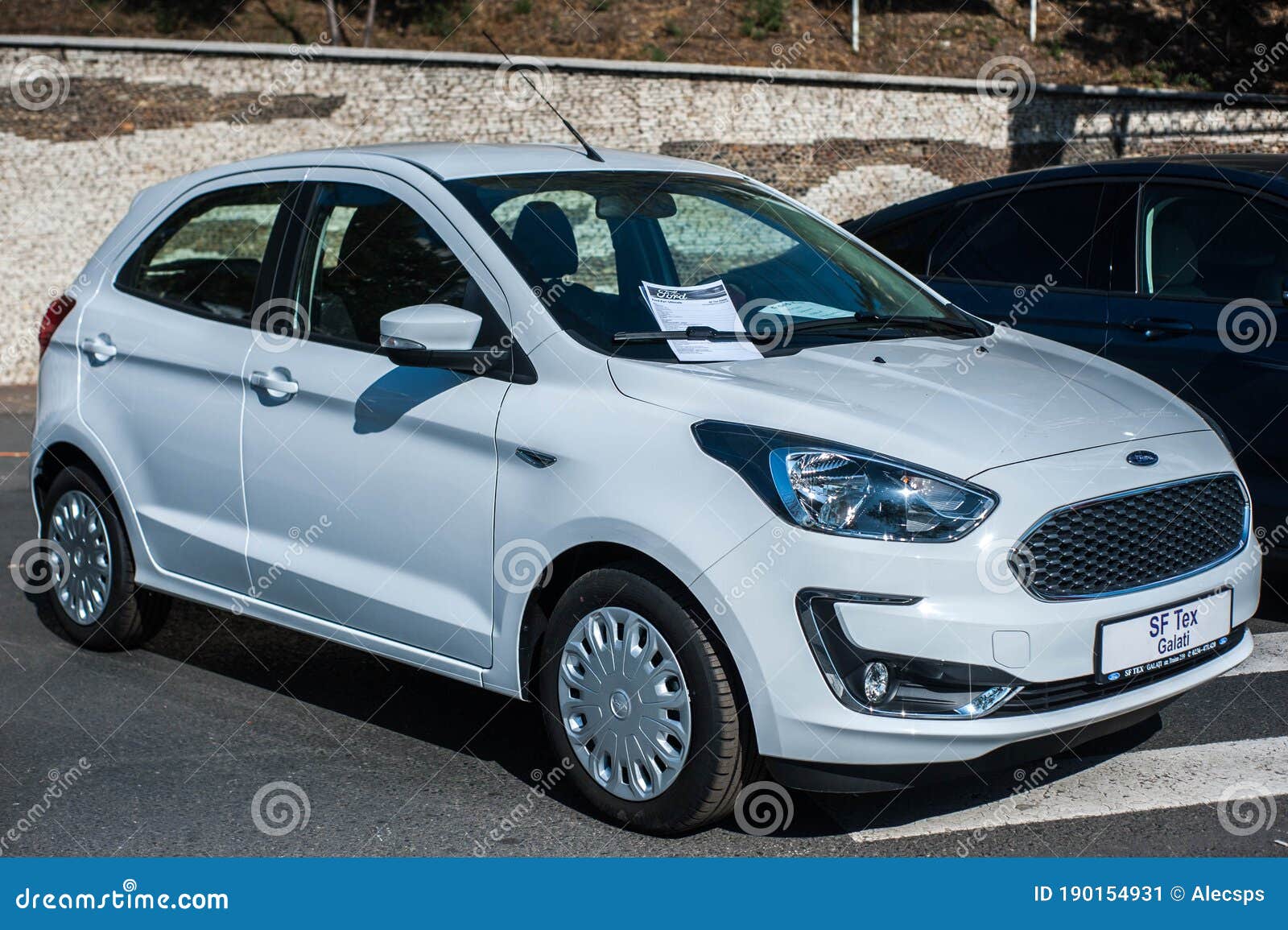 Galati, Romania - September 15, 2019: White Ford Ka Facelift Front View ...