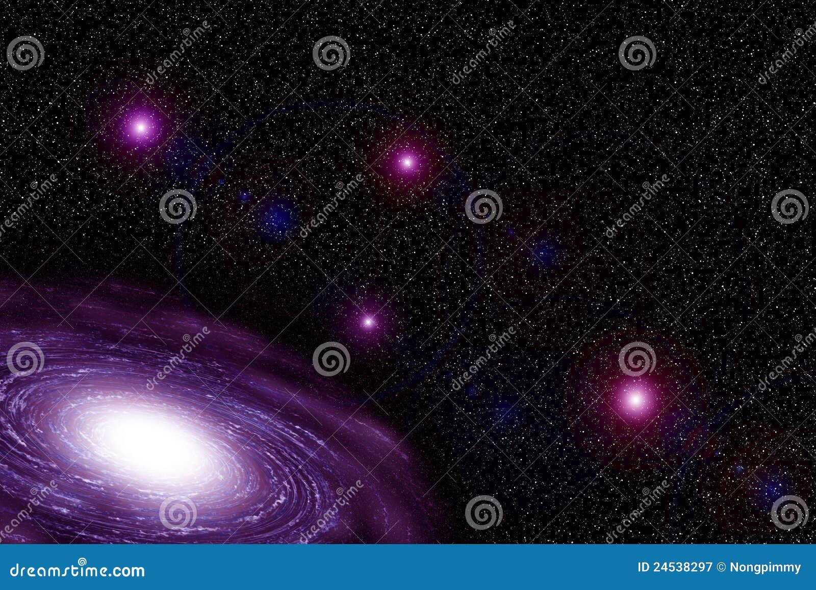 Galaxia rosada imagen de archivo. Imagen de nube, velocidad - 24538297