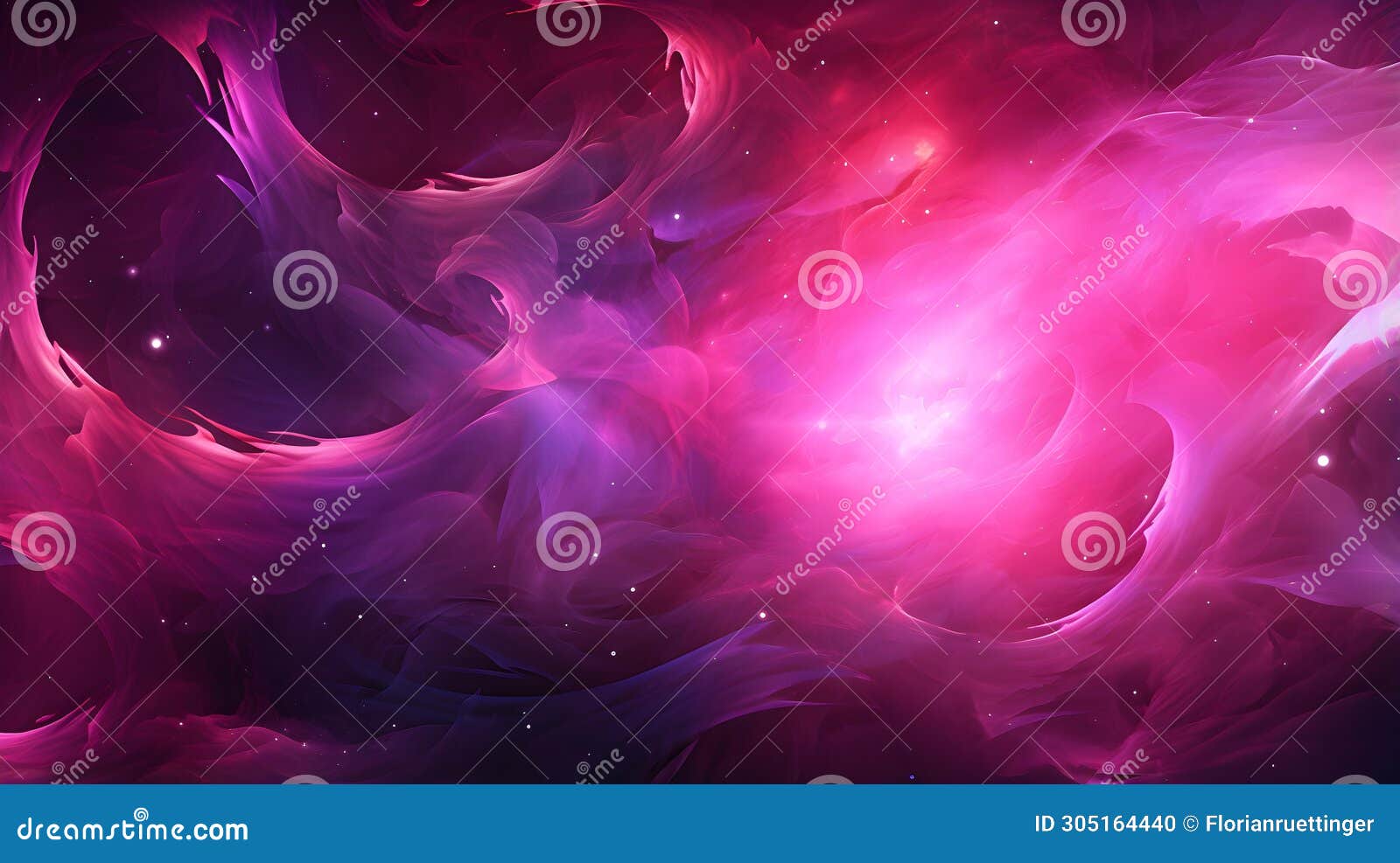 Hot Pink Cosmic Background with Swirling Galaxies and Nebulae Stock ...
