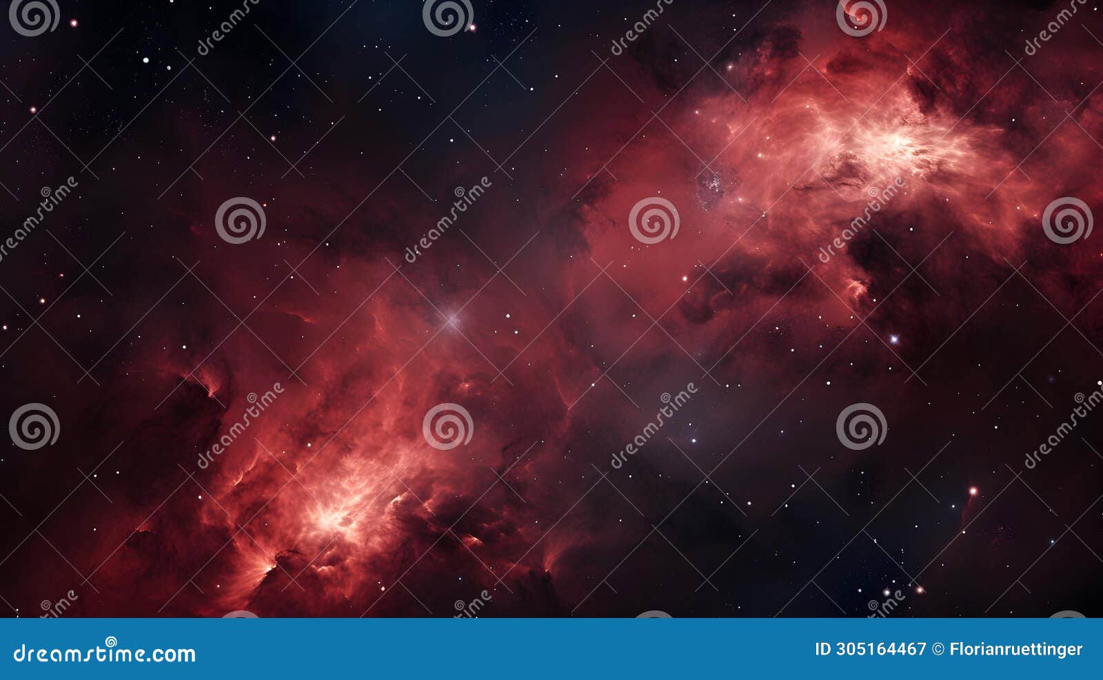 Light Red Cosmic Background with Swirling Galaxies and Nebulae Stock ...