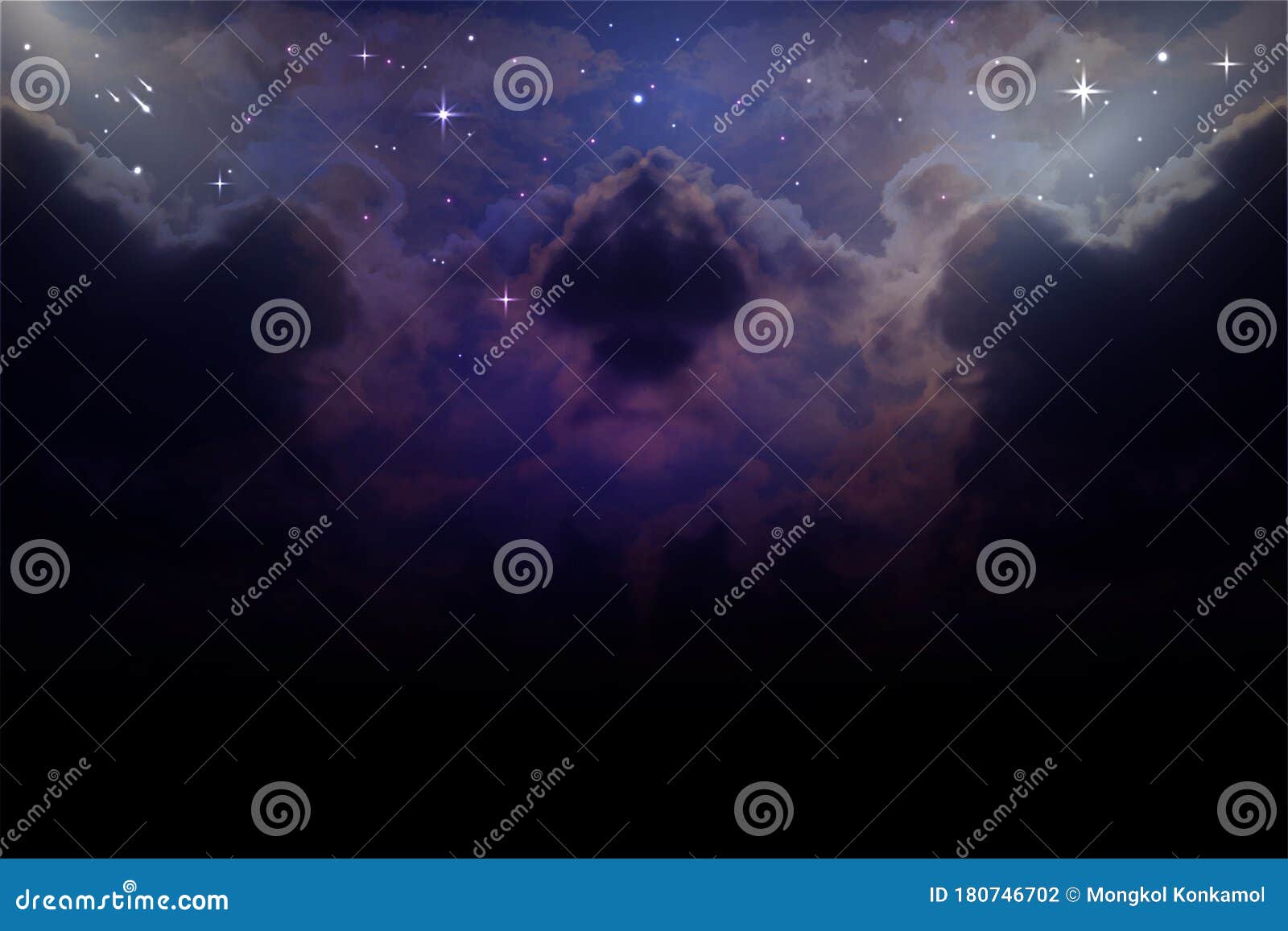 Galaxy Background with Falling Star, Vector Space Galaxy Illustration ...