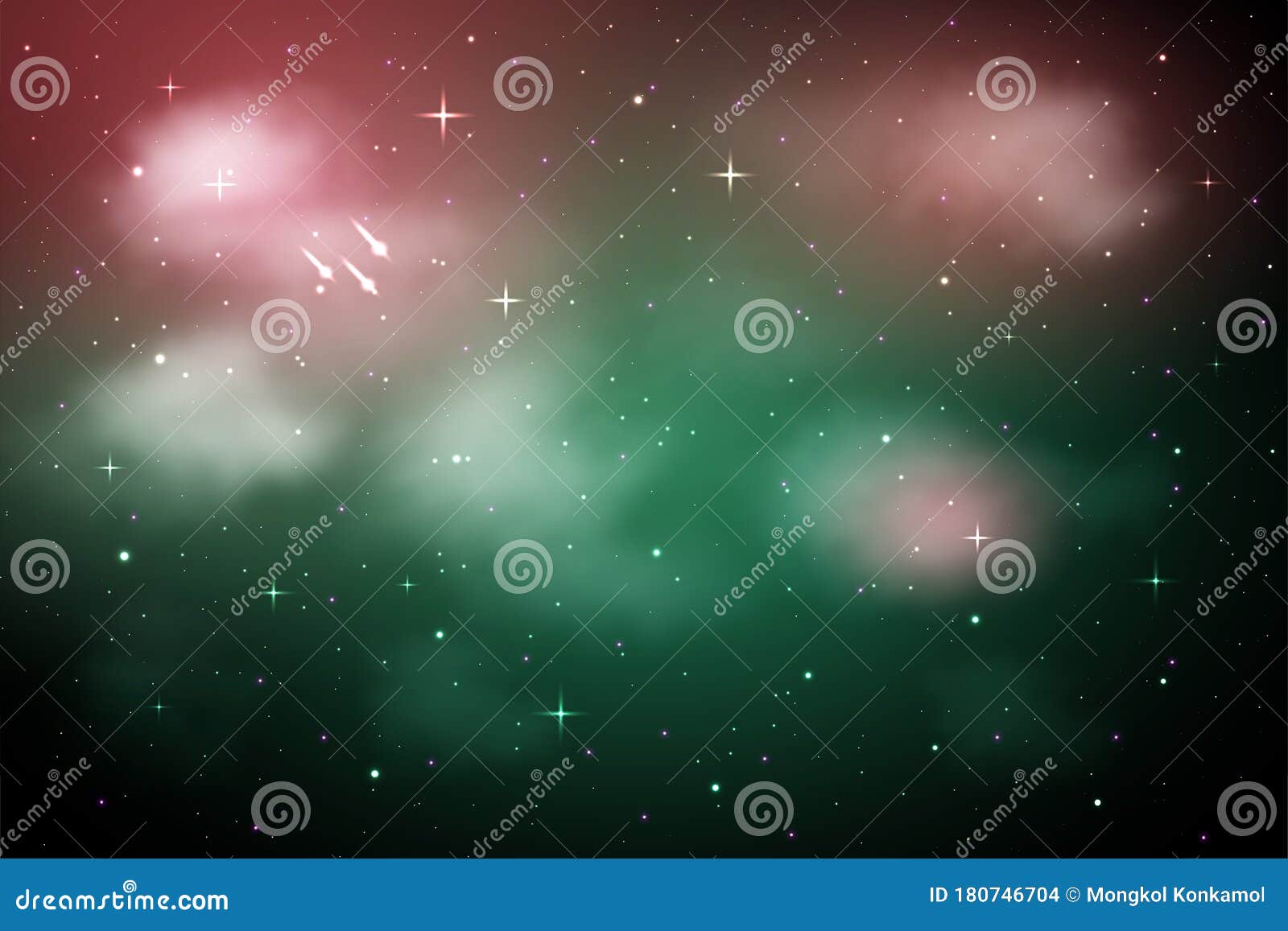 Galaxy Background with Falling Star, Vector Space Galaxy Illustration ...