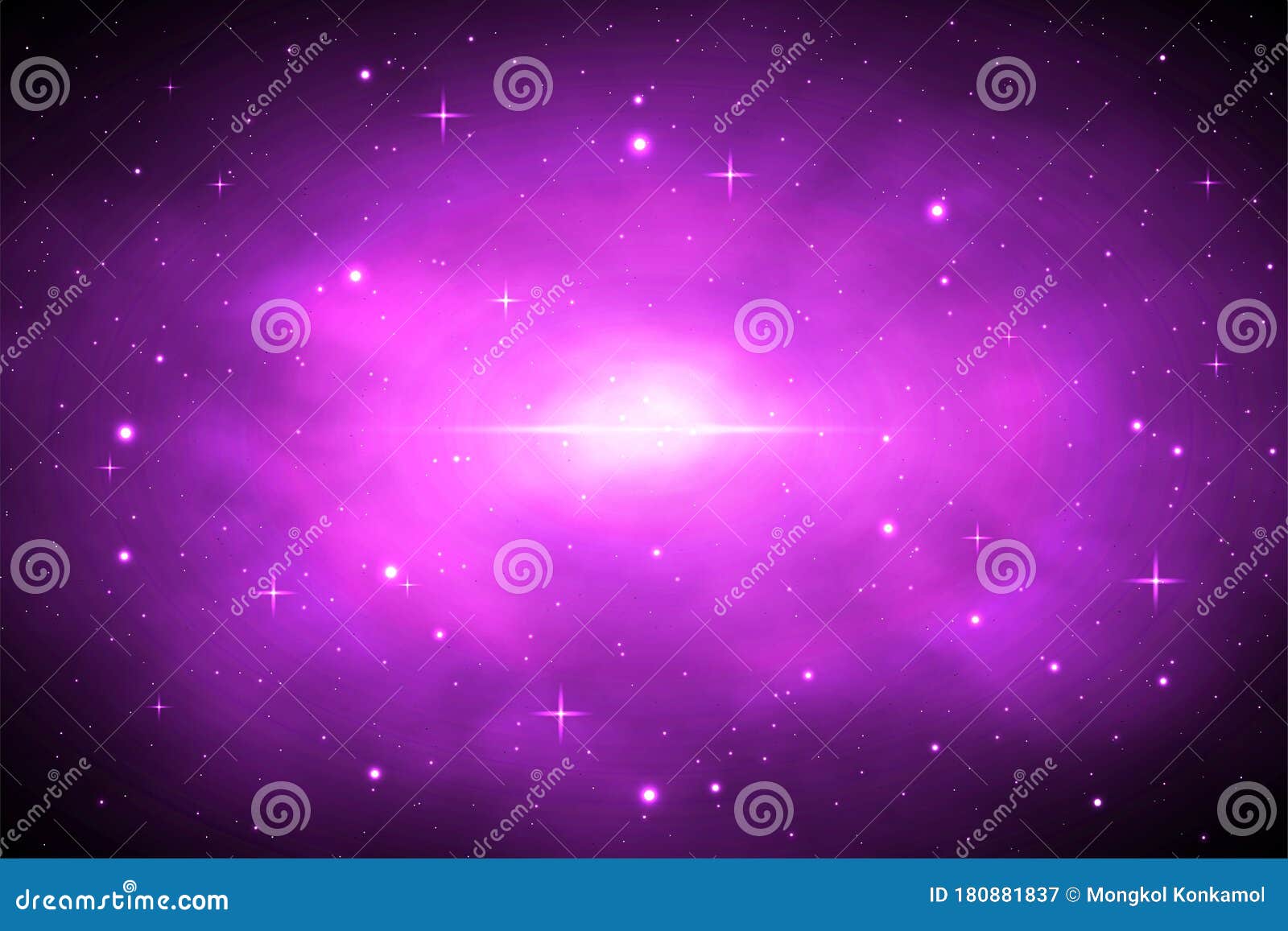Galaxy Background with Falling Star, Vector Space Galaxy Illustration ...