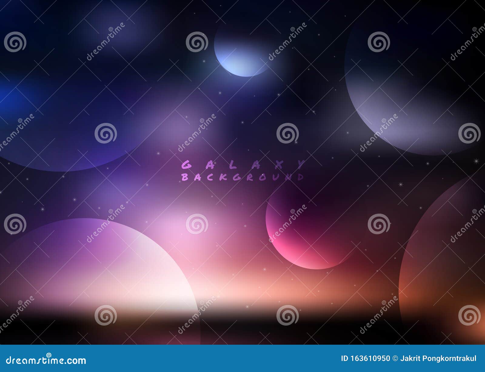 Galaxy Background Modern Universe Design Planet Concept Light Glowing ...