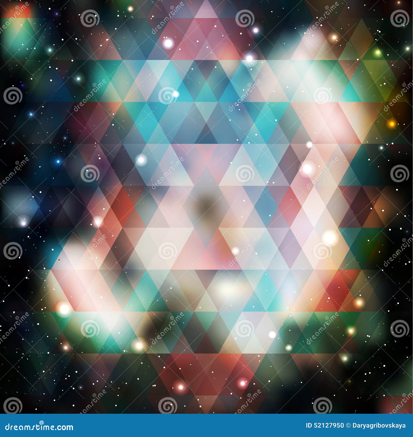 Galaxy Background of Triangle Shapes Stock Vector - Illustration of ...