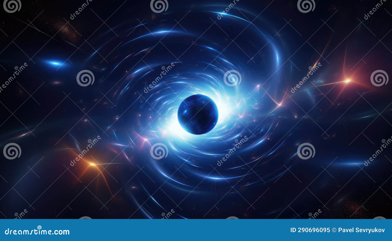 Gravitational Lens In Space Black And White Texture Royalty-Free Stock ...