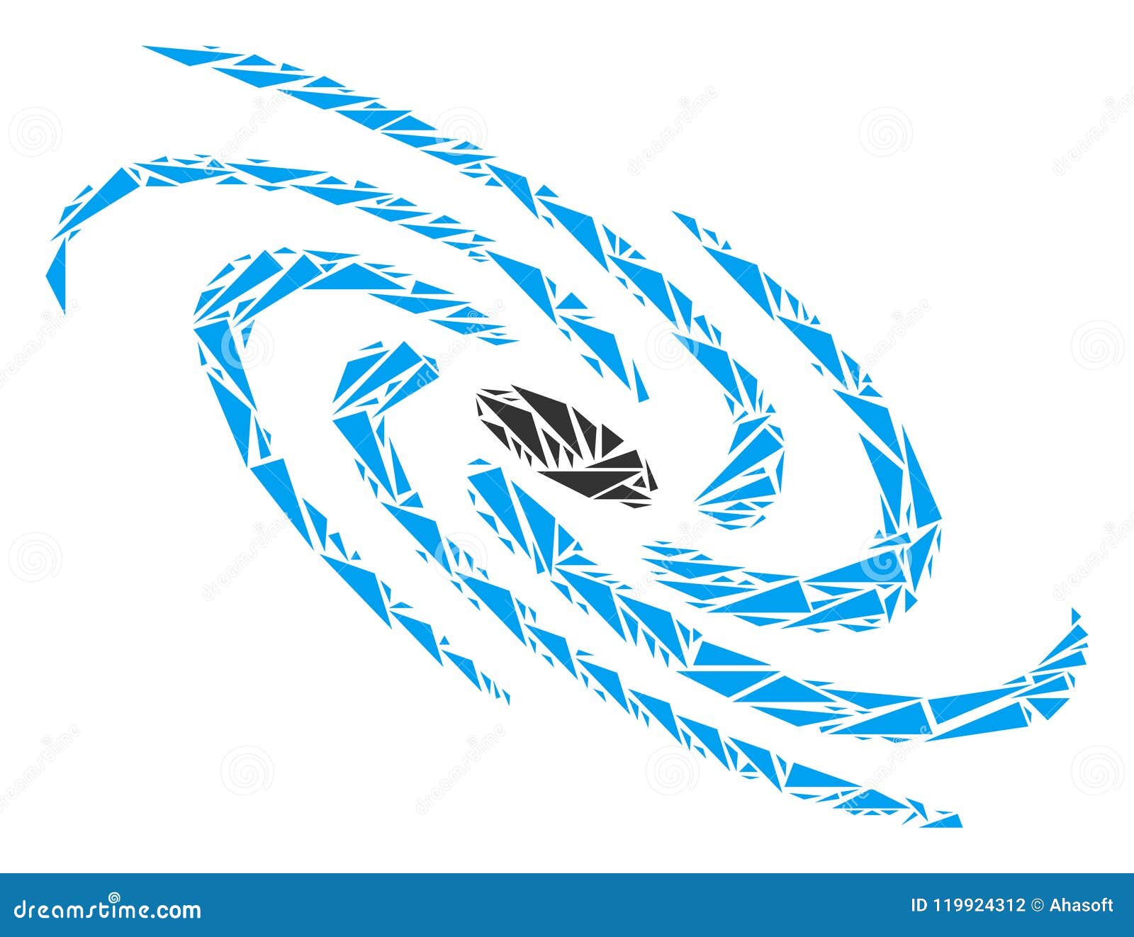 Galaxy Collage of Triangles Stock Vector - Illustration of flat ...